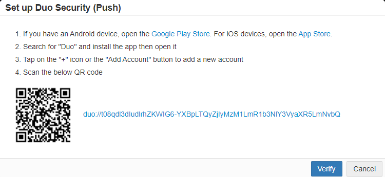 Configuring DUO security (push)